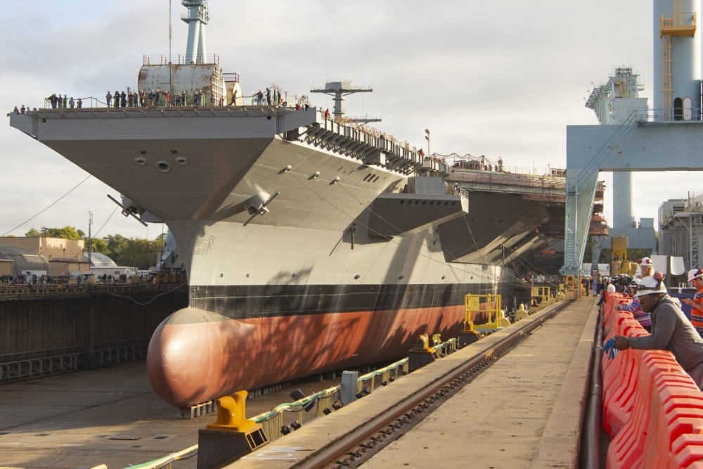 Navy's new aircraft carrier hits major building milestone | American ...
