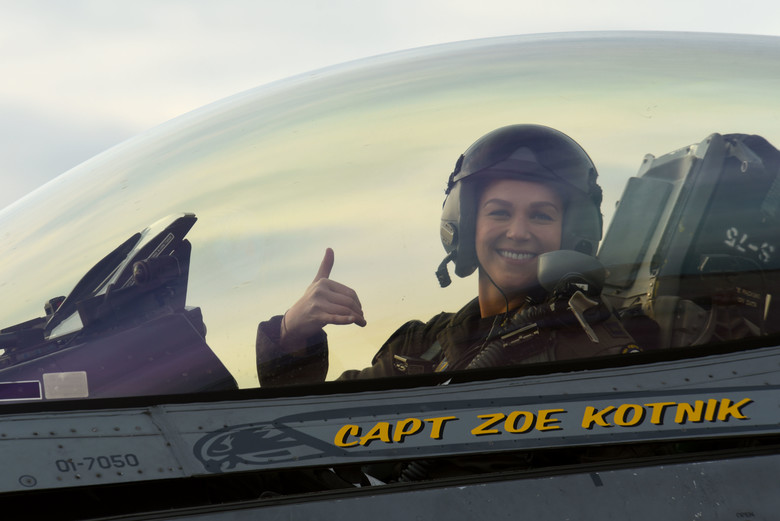 'Higher, further, faster': Air Force names first female fighter pilot ...