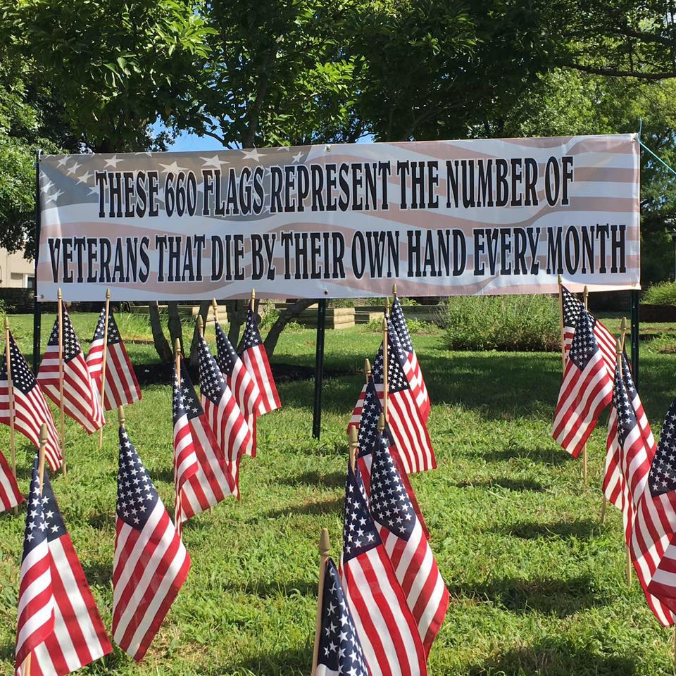 One man's mission to raise awareness of vet suicide with 'Flags for ...