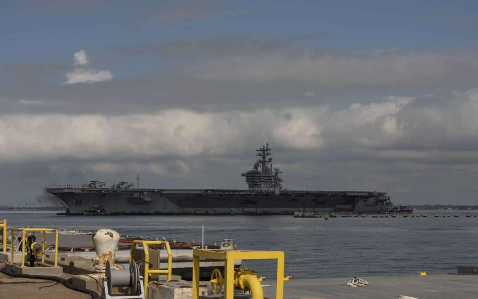 Record Pics: USS Eisenhower aircraft carrier returns home from record ...