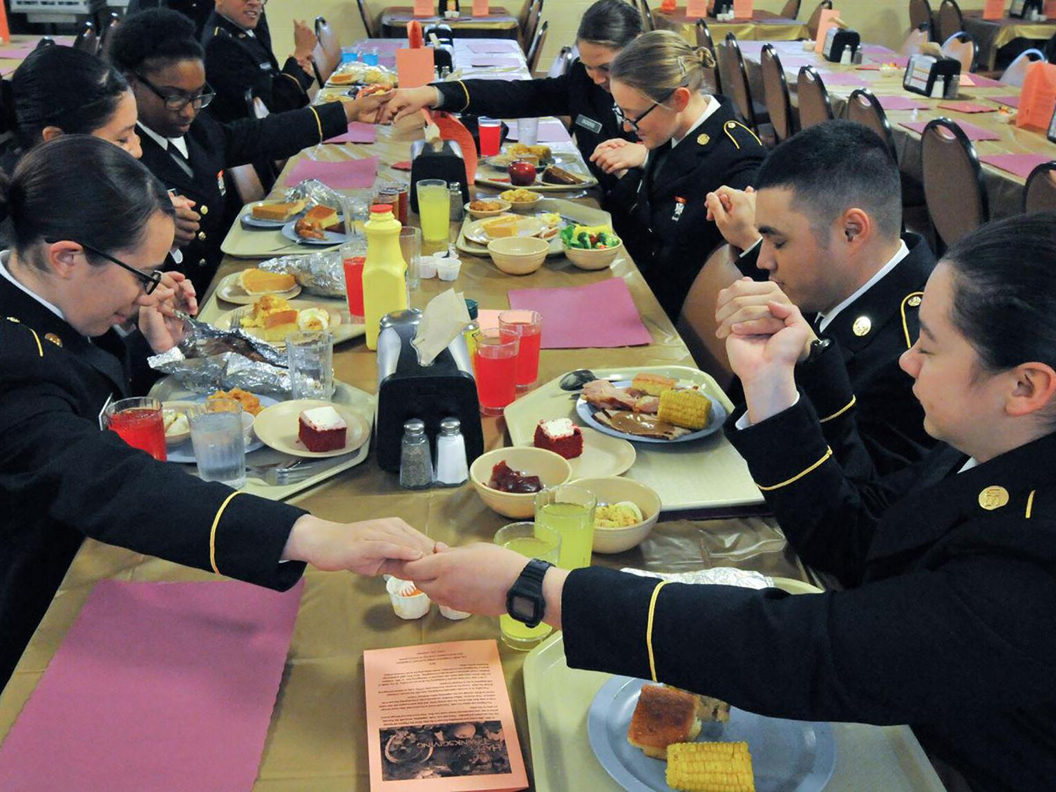 Less seats around the table, but tons of turkey and ham for Fort Lee's ...