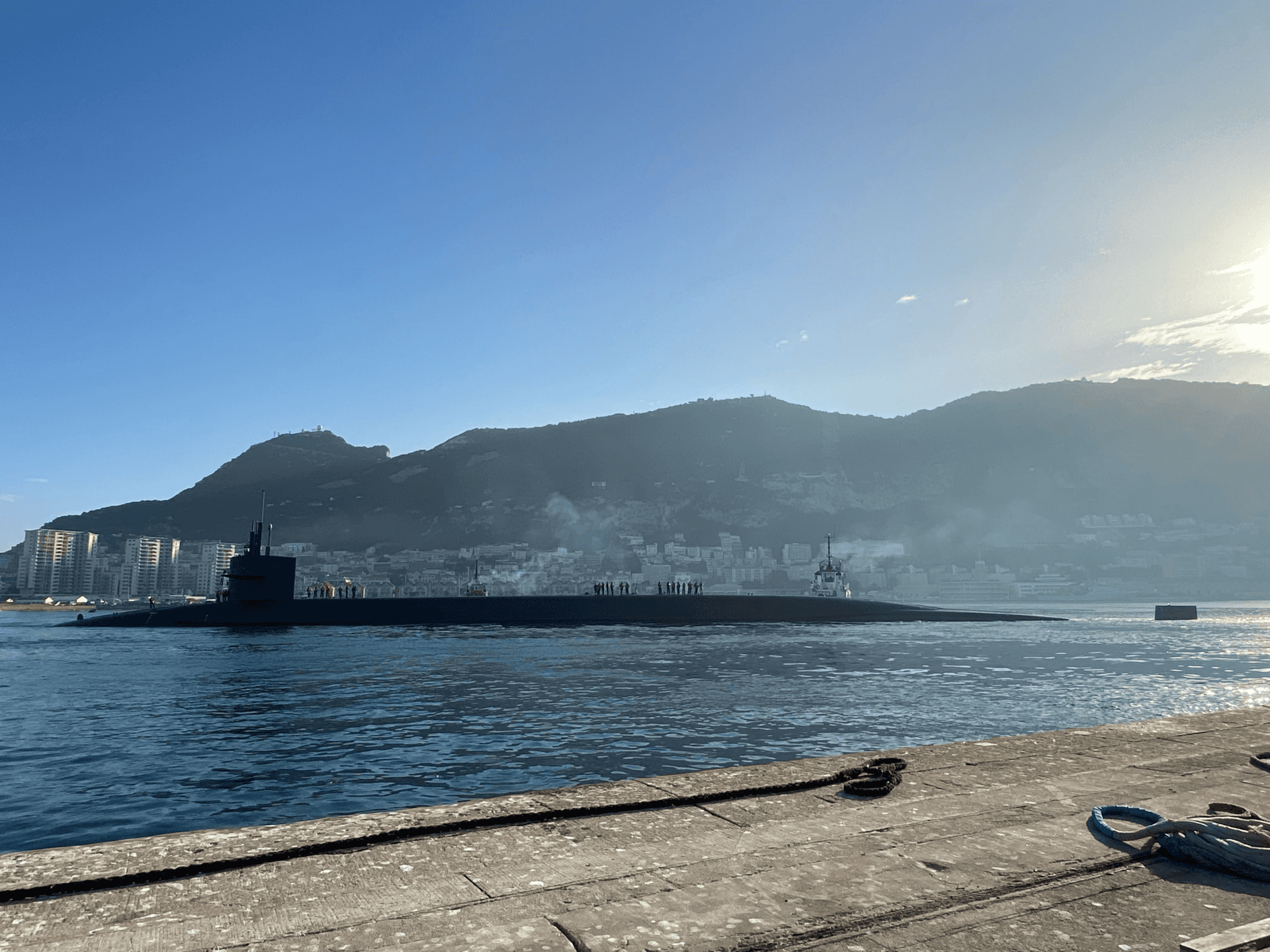 Nuclear submarine makes rare appearance at Strait of Gibraltar