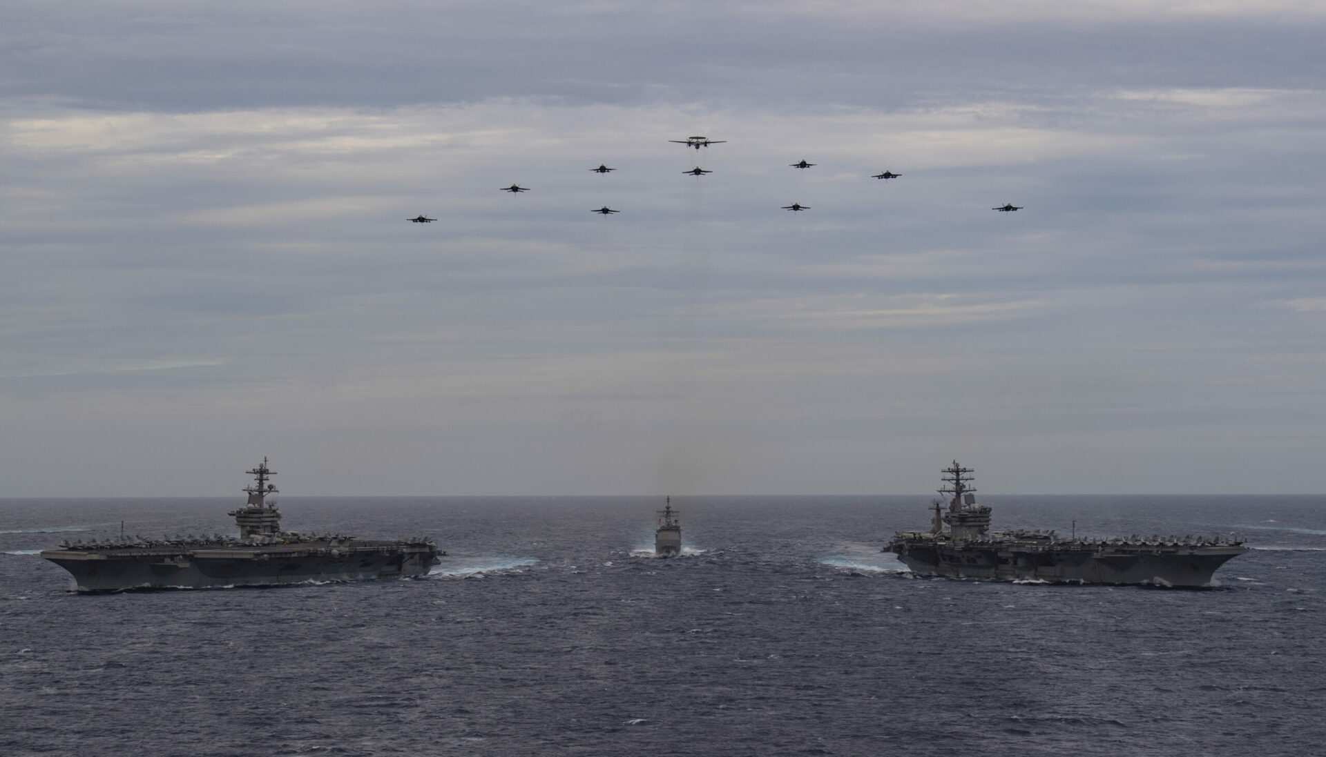 Rare Pics: 2 US aircraft carrier strike groups join forces right on ...