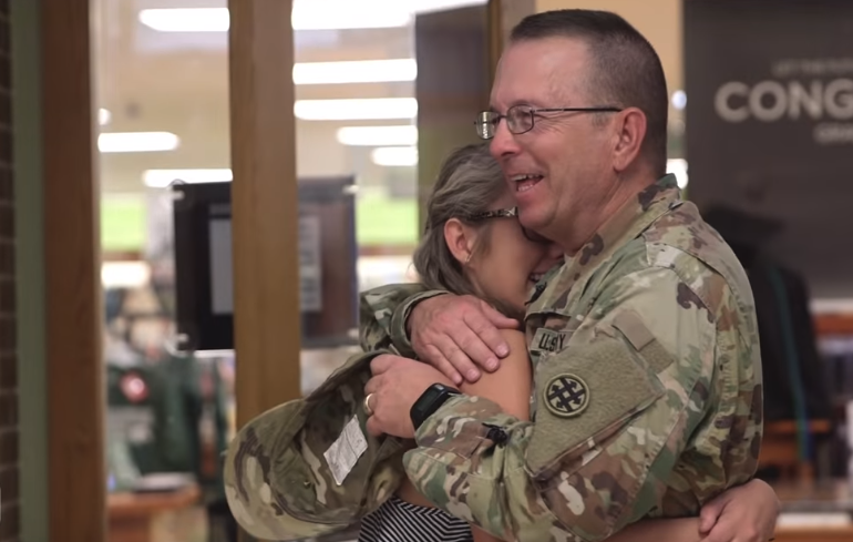Watch a US Army officer return from a 400-day 5th deployment to ...