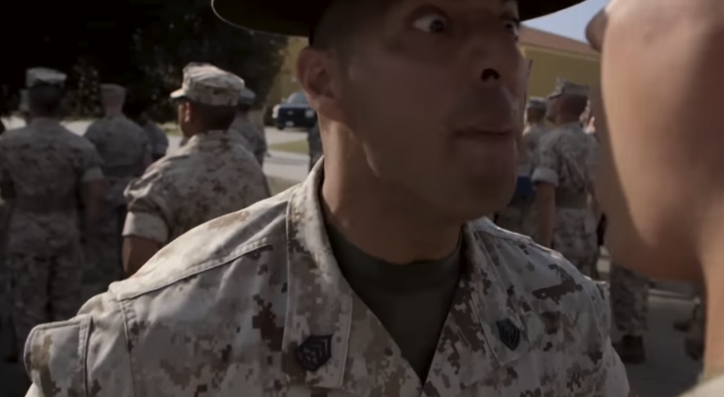Watch intense Marine Corps drill instructors during a boot camp ...