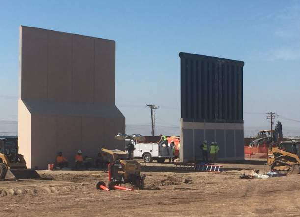 Several prototypes of Trump's Mexico border wall are nearly complete ...