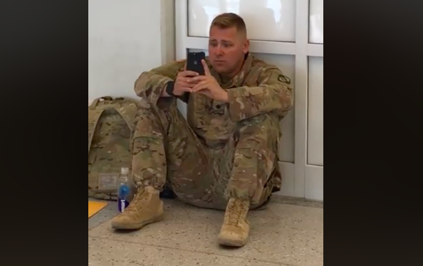 Soldier watches birth of daughter via FaceTime after flight delayed ...