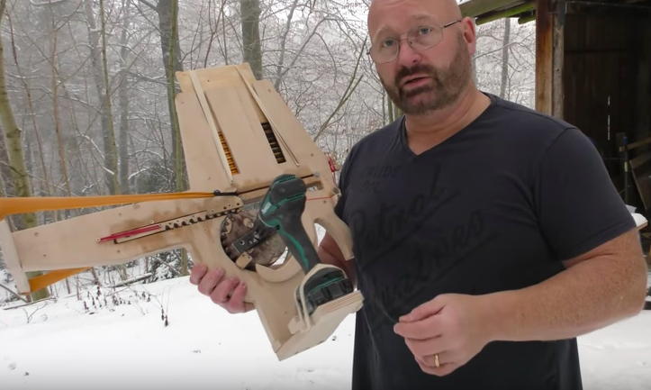 (VIDEO) Watch a fully-automatic DIY crossbow in action | American ...