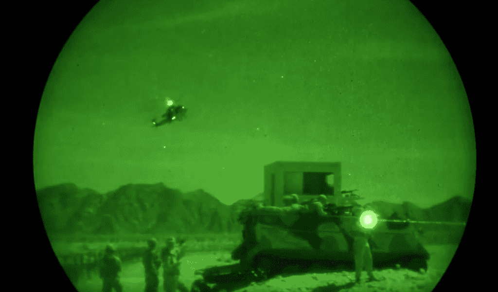 Watch: Night vision footage of the Super Huey helicopter firing tracer ...