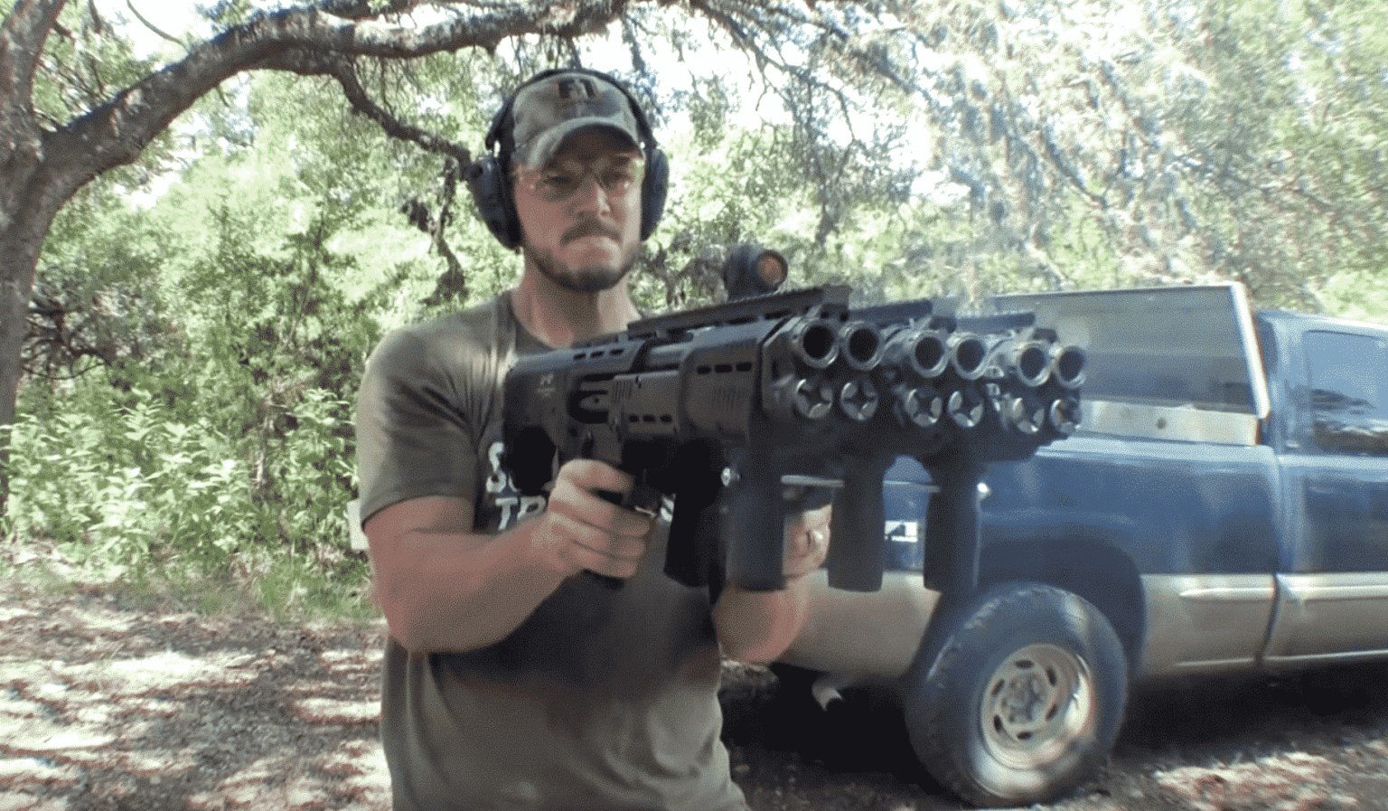 See the 'Triple Double' 6 barrel shotgun in action! | American Military ...