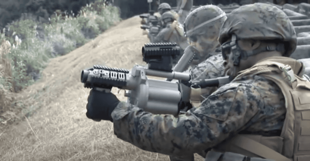 Watch US Marines show off rapid firepower with M32A1 Multi-Shot Grenade ...
