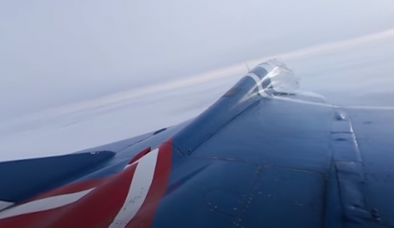 Watch a 360 degree view from inside a MiG-29 on the edge of space ...