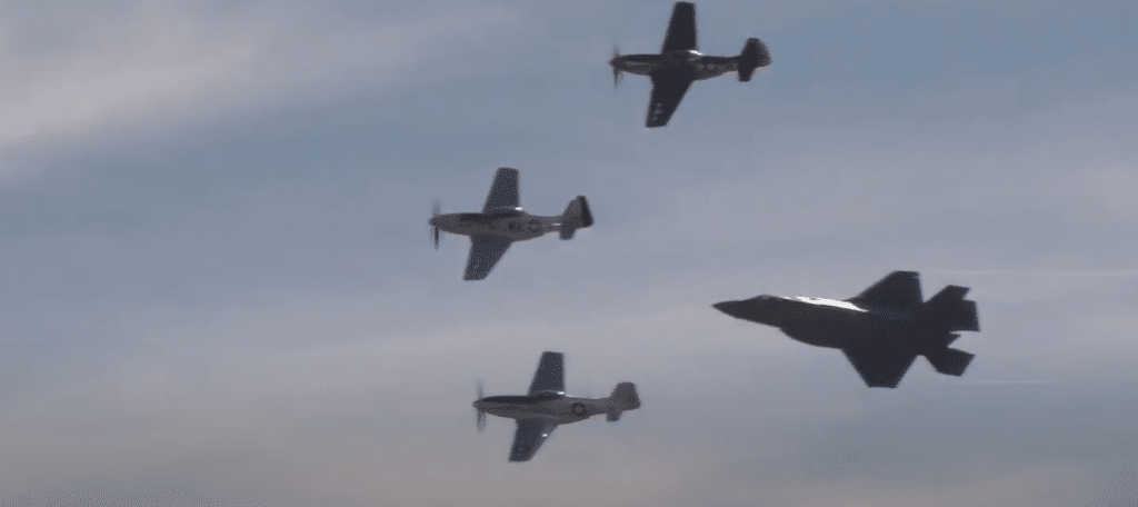 Check out both the oldest and newest US Air Force aircraft flying together