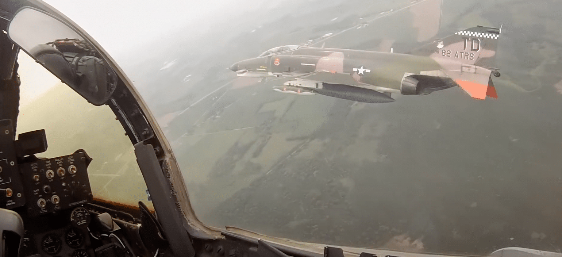 Watch from the cockpit of the legendary F-4 Phantom during a two-ship ...