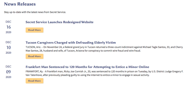 Pics: Secret Service launches new website and you can see it here ...