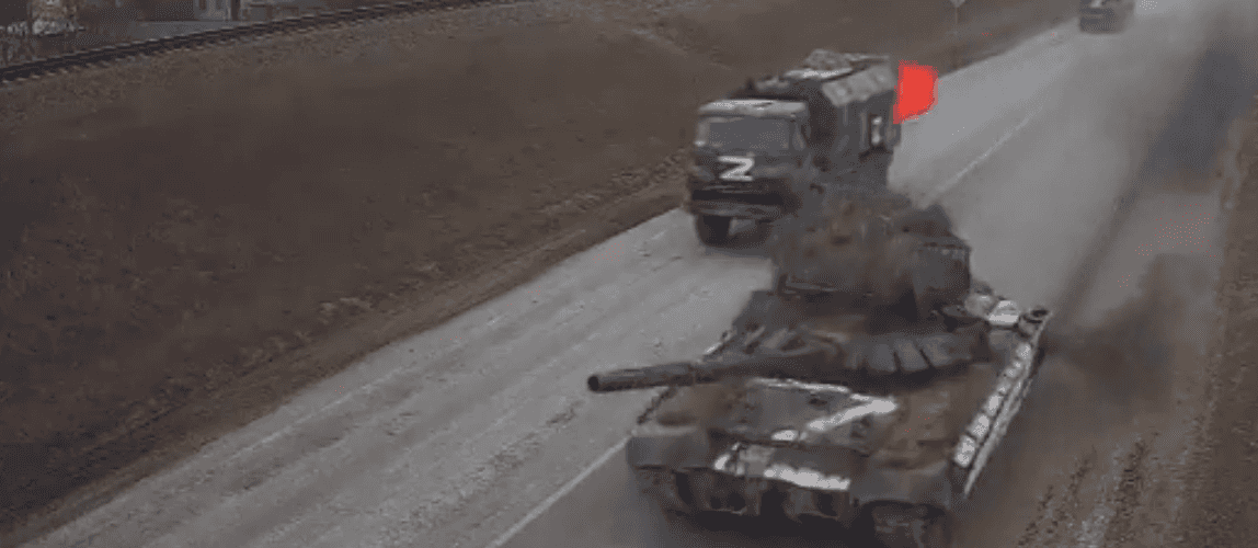 Video shows Russian tank flying Soviet Union communist flag | American ...