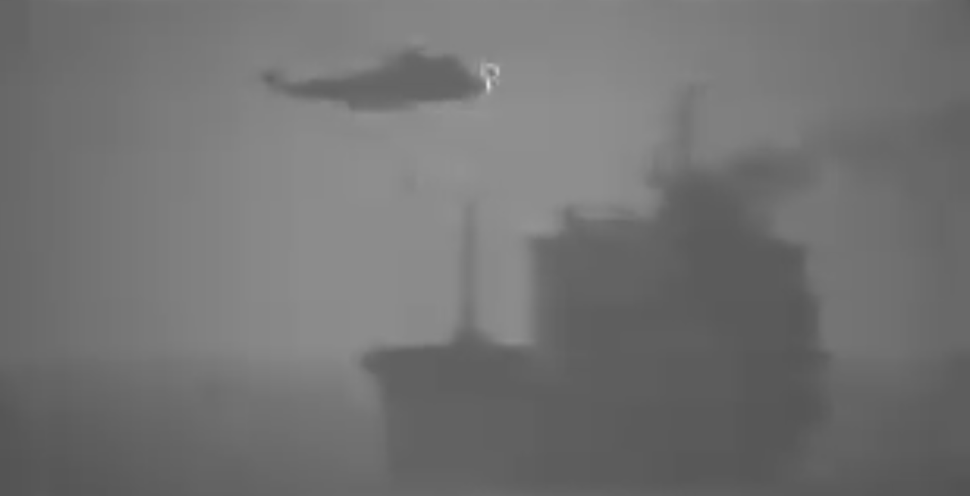 Videos/Pics: US ship struck in North Sea; sparks explosion, fire