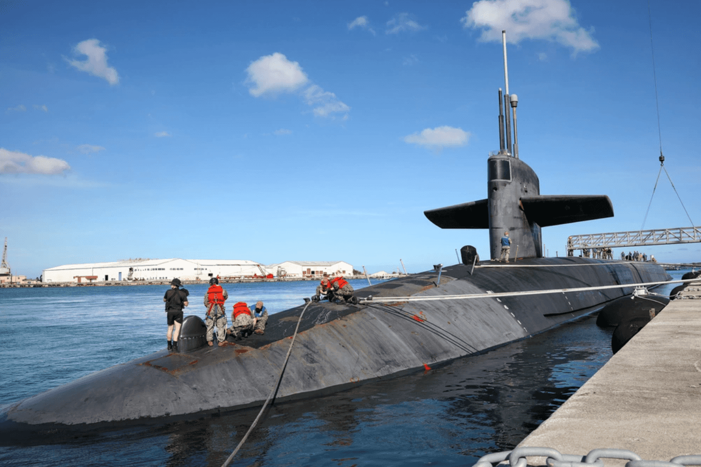 Pics/Video: US ballistic missile sub makes rare public appearance on ...