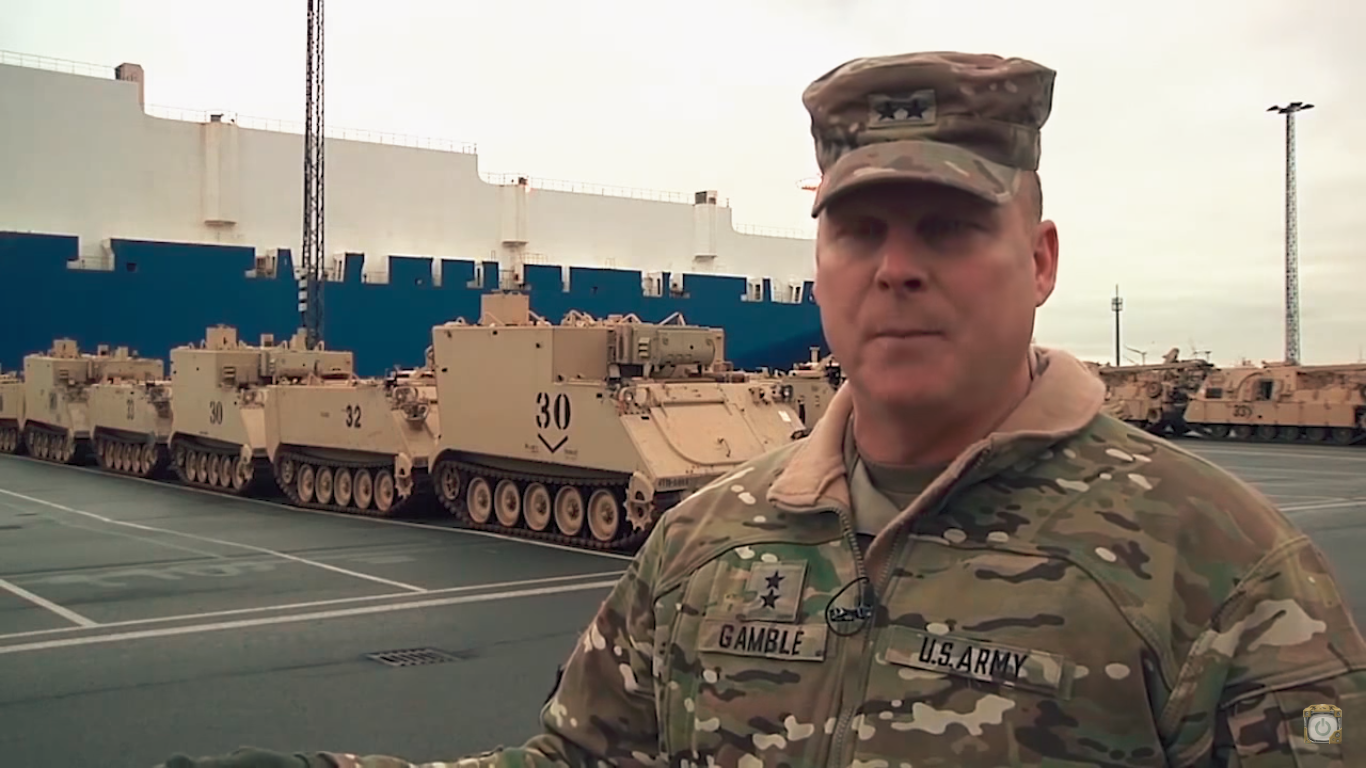 Watch the US Army unload equipment for one of the largest deployments ...