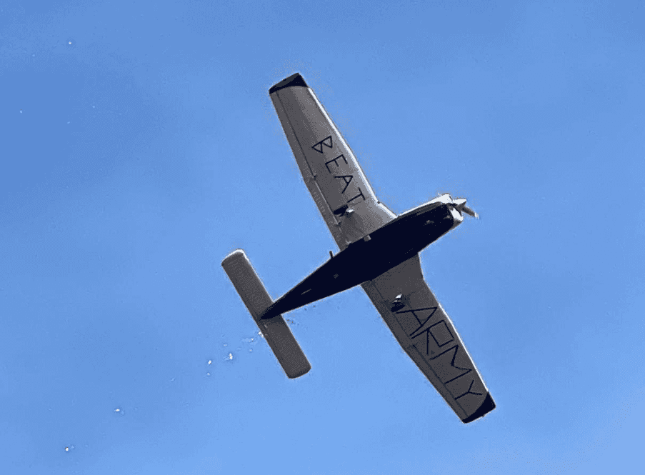 Navy drops 'Beat Army' leaflets on West Point before Army-Navy game