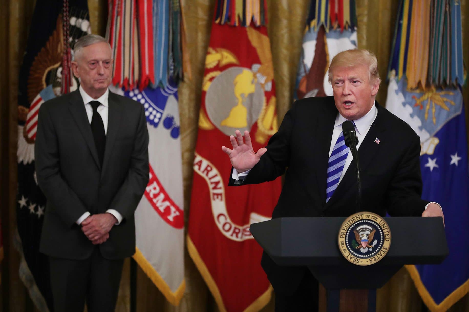 Video: Mattis jokes about Trump bone spurs, ‘I earned mine on ...