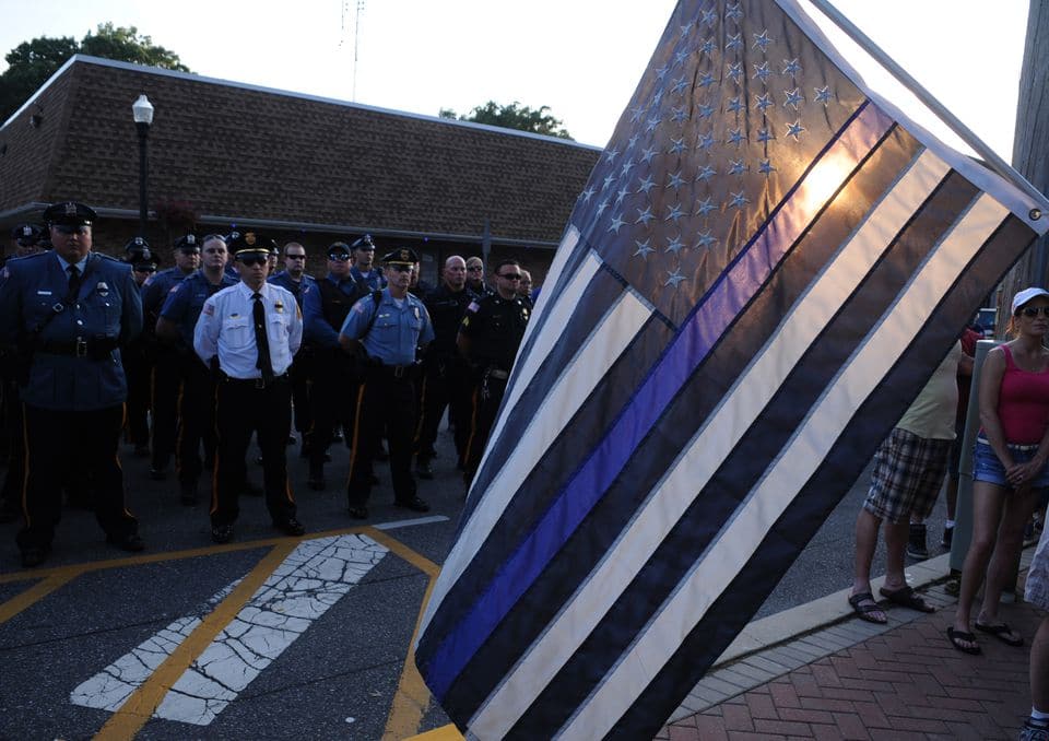 LAPD chief bans Thin Blue Line flag in police stations