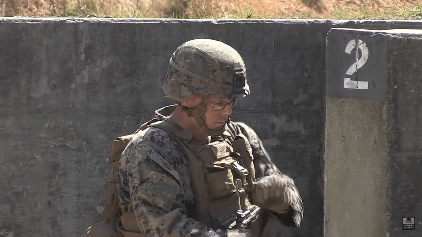 US Marines with M67 frag grenade show what a series of grenade ...