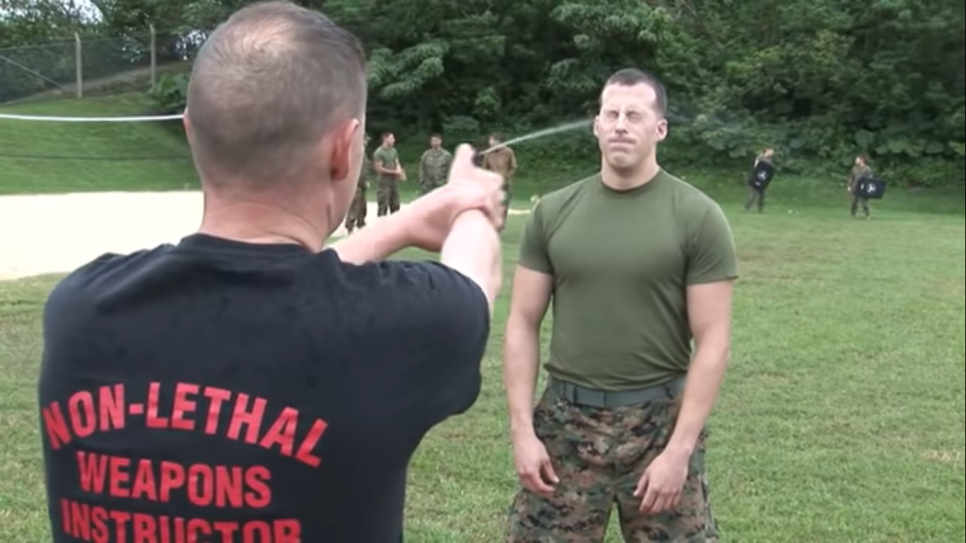 Watch US Marines being brutally pepper sprayed & tased | American ...
