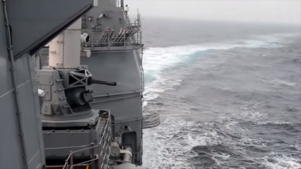 Watch: A Navy ship's last line of defense: The Phalanx autocannon