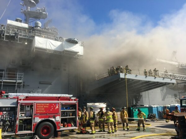 Video/Pics: US Navy ship still on fire after 23+ hours - 57 injured ...
