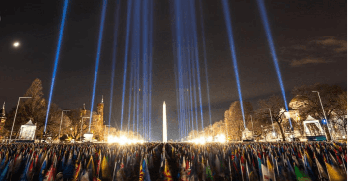 Pics/Videos: See the 200K flags, 27K+ troops, light memorials and more ...